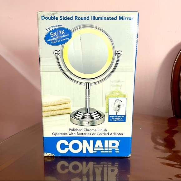 Conair | Other | Conair Double Sided Round Illuminated Mirror | Poshmark